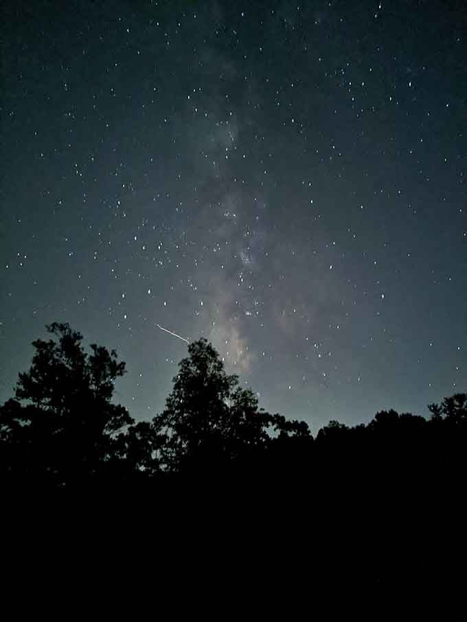 When darkness falls, the Milky Way stretches across the sky like a cosmic river you can almost touch.