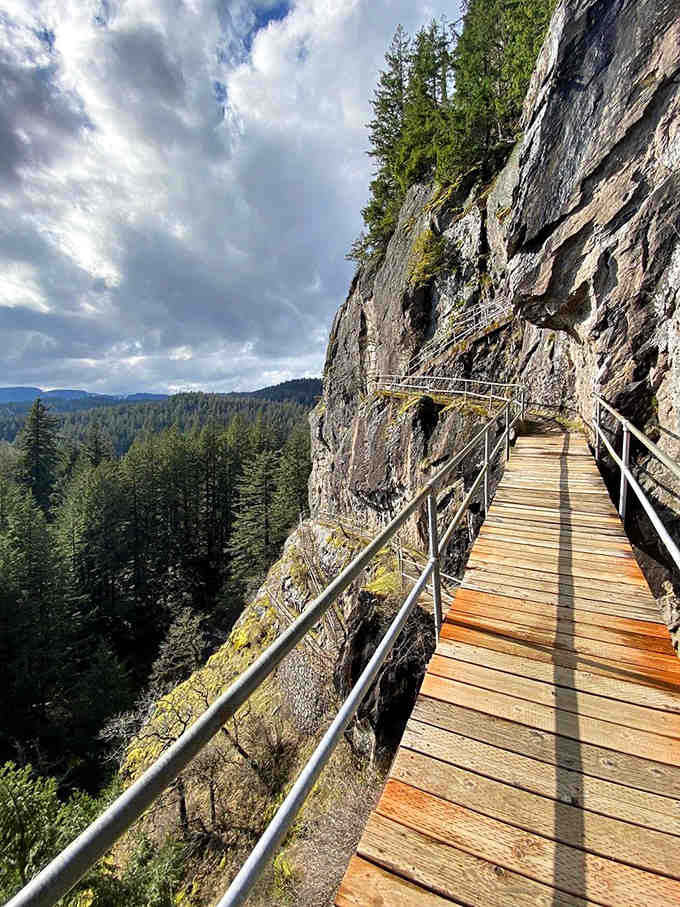 This cliff-hugging boardwalk offers heart-stopping views that make you feel like you're walking on air itself.