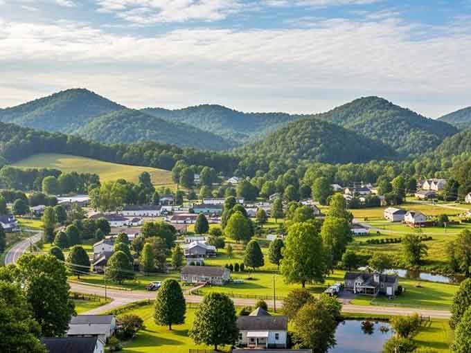 Lush valleys dotted with homes show how affordable living and stunning scenery can actually coexist in perfect harmony.
