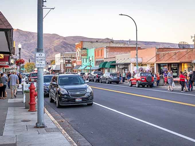 Golden hour brings out the best in these colorful buildings, where locals still gather on sidewalks to chat.