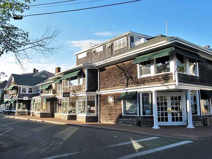 Weathered shingles and white trim create that authentic coastal charm that can't be faked or mass-produced by developers anywhere.