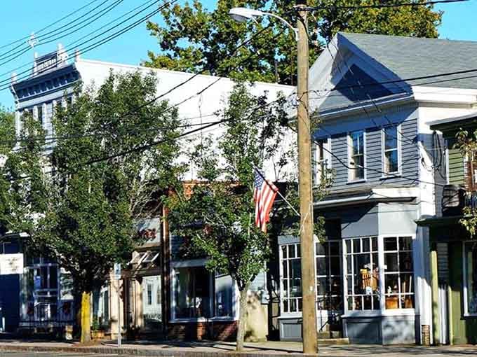 These colorful storefronts line up like a box of crayons, each one adding its own special flavor to the neighborhood.