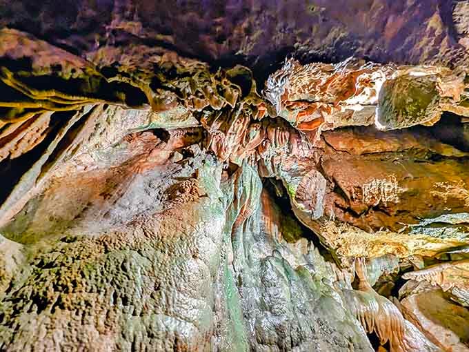 Those cave ceiling patterns look like nature spent millions of years perfecting its own abstract art collection.