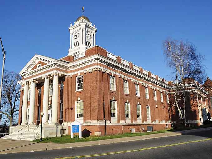 Stately columns and brick elegance mark Meriden's civic pride in a city where living well doesn't drain your savings.