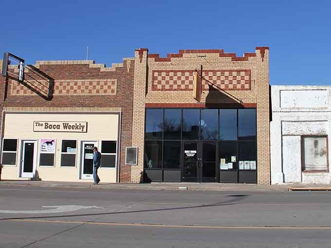 The Baca Weekly building stands as a testament to when local newspapers were the heartbeat of every small community.