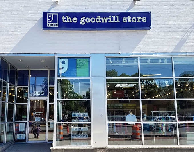 That classic blue Goodwill sign is as recognizable as the golden arches, but way better for your wallet.