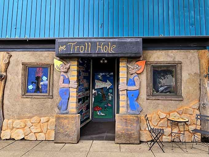 The whimsical entrance promises quirky delights inside, where childhood nostalgia meets wonderfully weird collections.