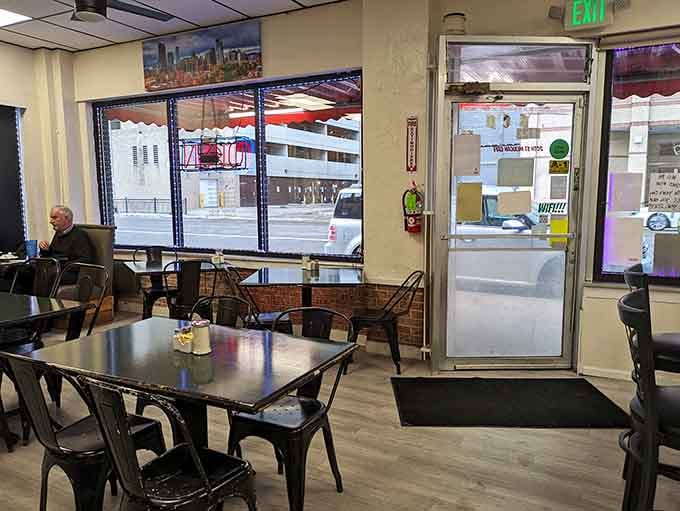 Window seats offer prime people-watching real estate while you demolish your breakfast burrito in peace.