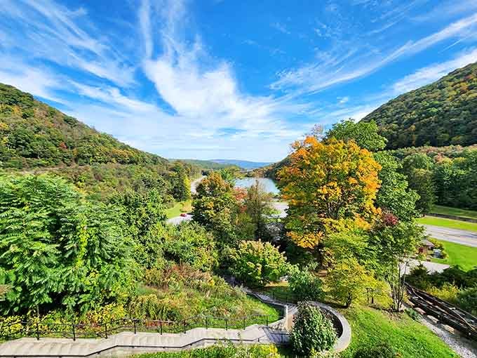 Horseshoe Curve's autumn colors transform engineering history into something worthy of your best camera phone shots.