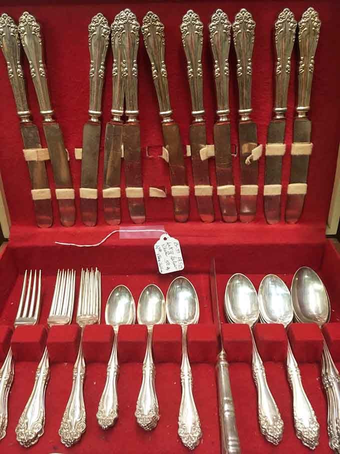 Ornate silverware sets that made every meal feel fancy, even if you were just eating meatloaf on Tuesday.