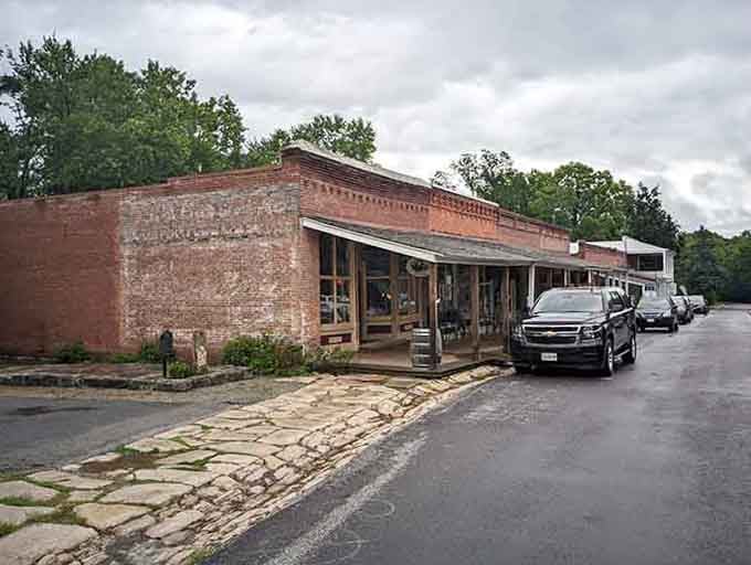 A stunning stone bridge reflects Arrow Rock's commitment to preserving its architectural heritage, blending seamlessly with the lush Missouri countryside surrounding this gem.