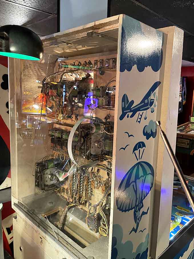 Peek inside a pinball machine and witness the beautiful mechanical ballet that makes the magic happen.