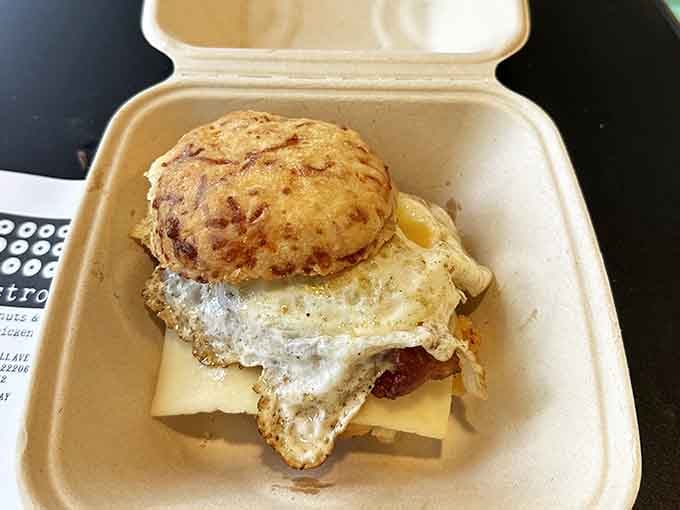 Flaky layers hiding savory goodness, proving that biscuits deserve the same respect we give fancy French pastries.