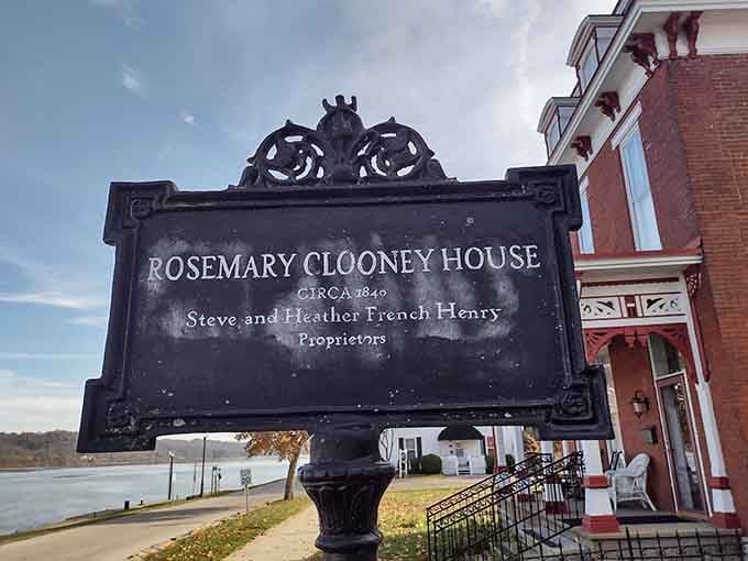 The Rosemary Clooney House stands proudly on Riverside Drive, celebrating one of Kentucky's most beloved musical legends.