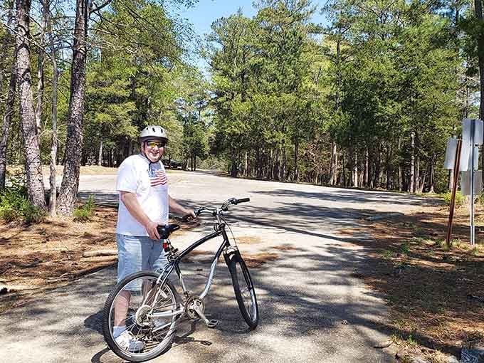 Biking through the park beats sitting in beach traffic any day of the week, friend.