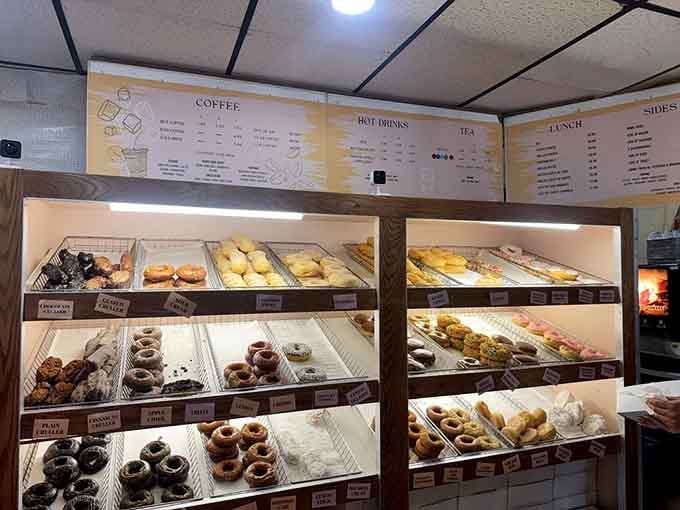 Display cases filled with fresh options – this is what hope looks like at 7 AM on a Tuesday morning.