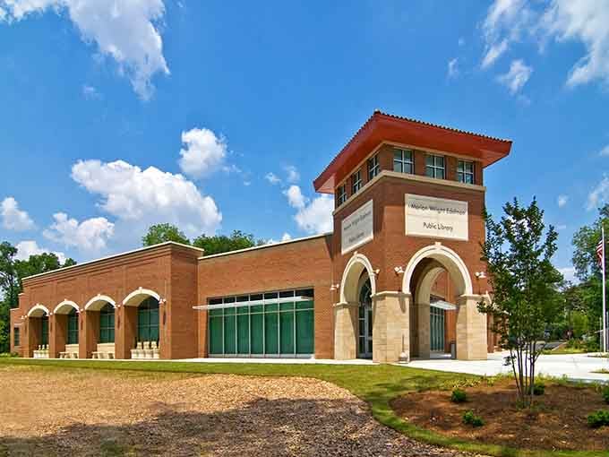 Modern brick and glass architecture proves small towns can embrace the future while honoring their past with thoughtful design choices.