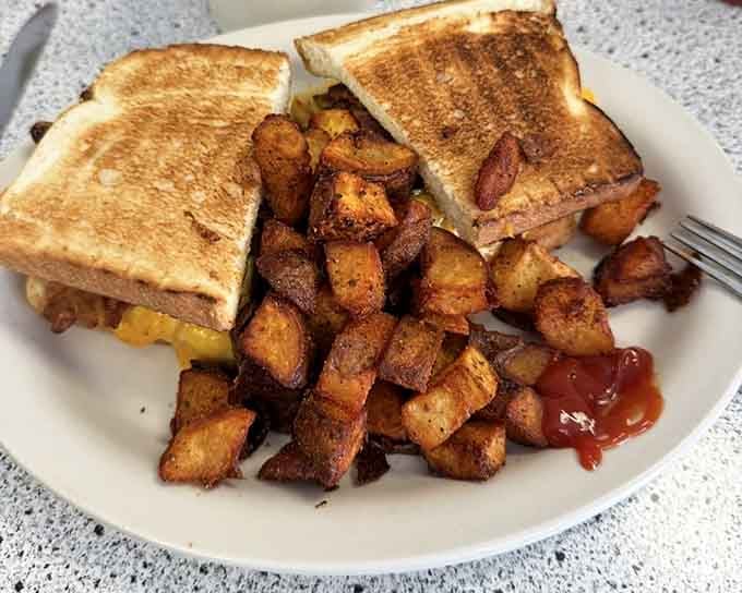 Golden toast hugging perfectly seasoned fillings, because sometimes simple is absolutely spectacular and completely satisfying.