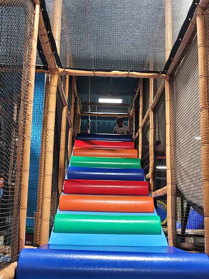 Rainbow slides that would make Dorothy's journey to Oz look positively monochrome by comparison.