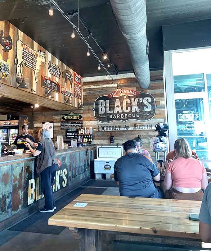 The ordering counter where barbecue dreams come true, one perfectly sliced piece of meat at a time.