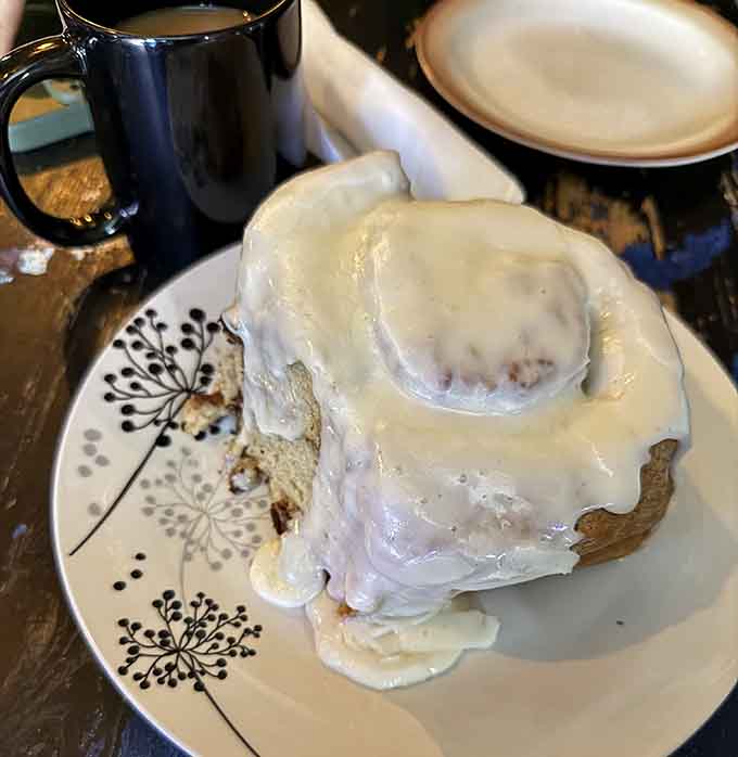 That cinnamon roll is roughly the size of your head and approximately one thousand times more delicious than expected.