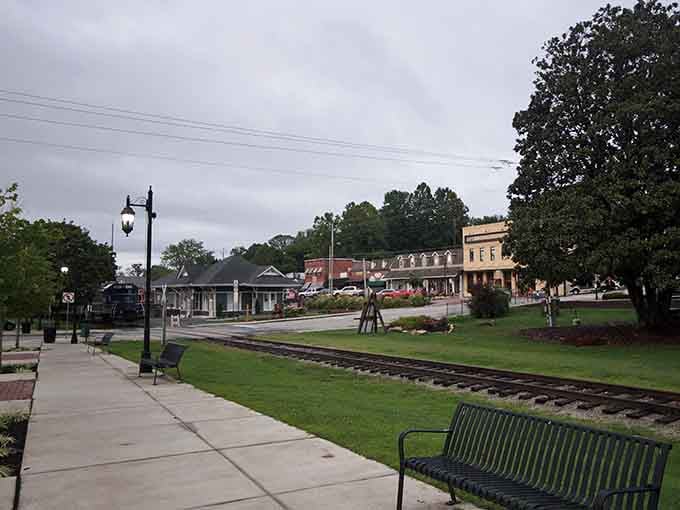 Downtown streets where the biggest traffic jam involves deciding which shop to visit first, a problem worth having every time.