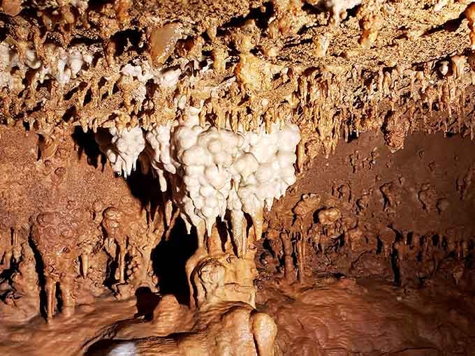 Cave formations create heart shapes because even geology appreciates romance, apparently, and we're not complaining about it.