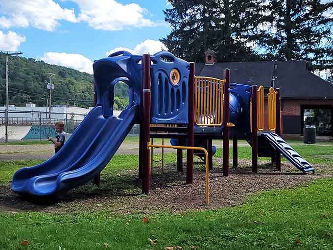 Community playgrounds remind us that small-town life means safe spaces where kids can just be kids.
