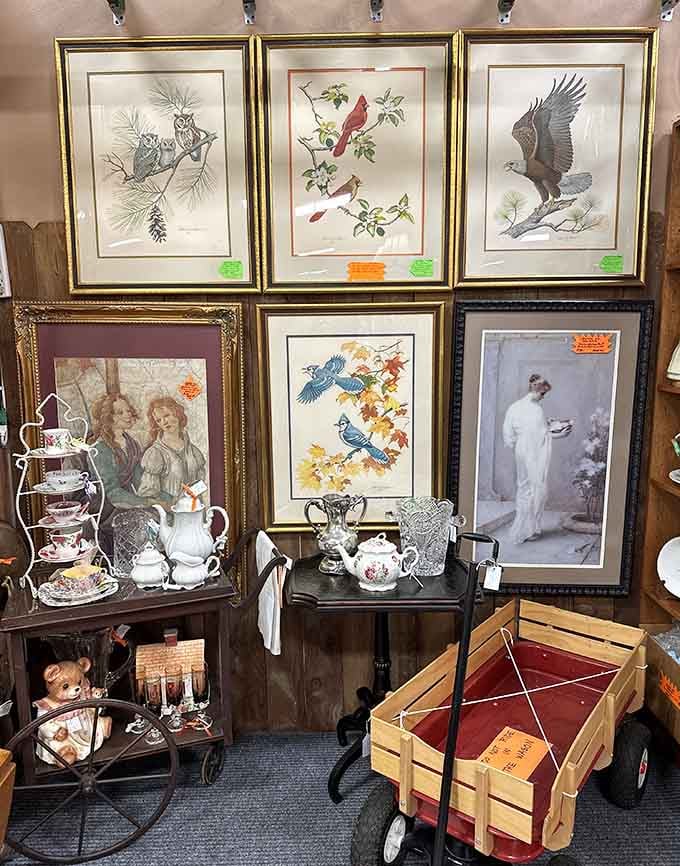 Framed art featuring birds that look more dignified than most LinkedIn profile photos you've seen lately.