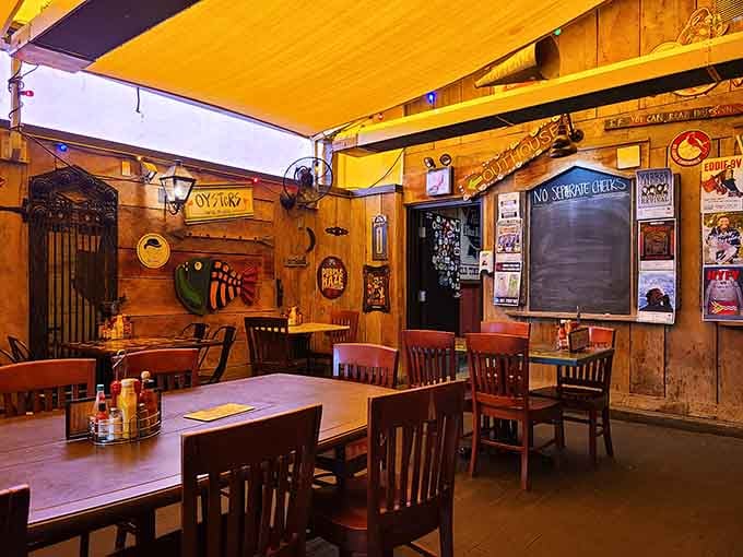 The patio seating where time slows down and worries take a permanent vacation from your mind.