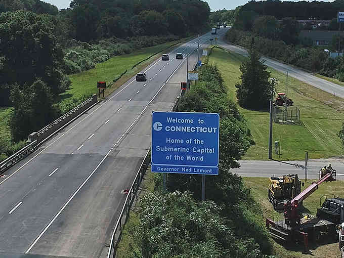 The Submarine Capital sign celebrates Groton's legacy without making a big splash about it, naturally.