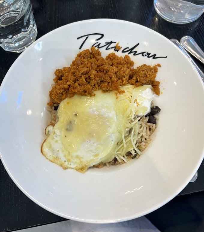 The Cuban breakfast brings international flair to your morning, topped with crispy goodness that defies all dietary resolutions immediately.