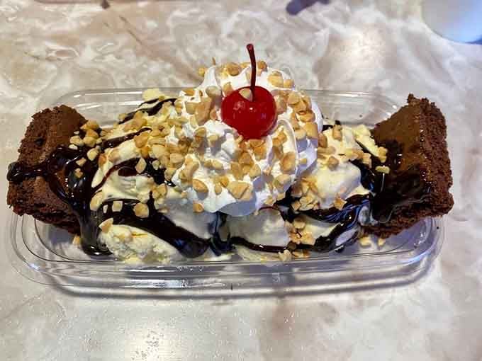 Brownies meet ice cream in this sundae that's basically dessert's answer to "go big or go home" philosophy.