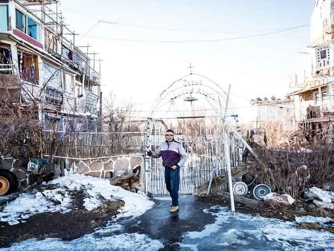 Every visitor becomes part of the art, dwarfed by towers that seem to reach for something beyond the sky.