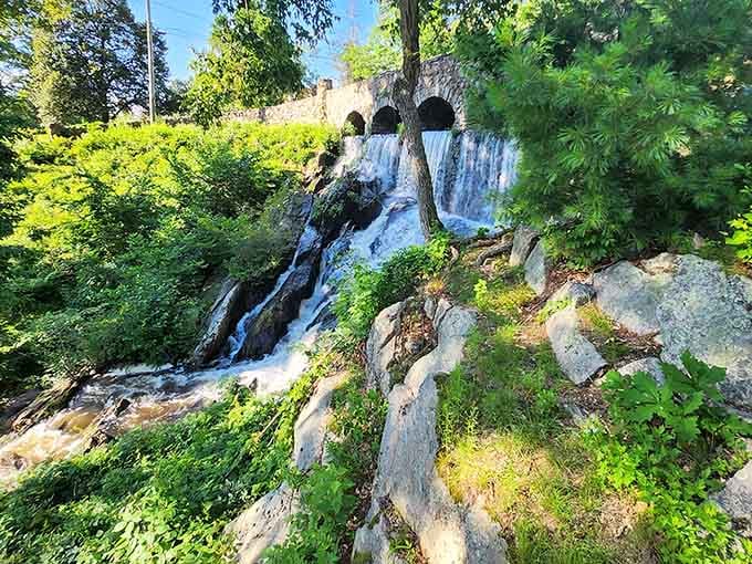 Water rushes over rocks and roots in a wild dance that's been choreographed by Mother Nature herself.