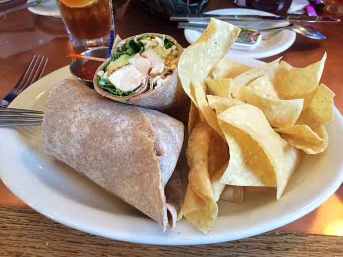 Chicken wrap loaded with fresh ingredients that make healthy eating feel like an actual treat, not a punishment.