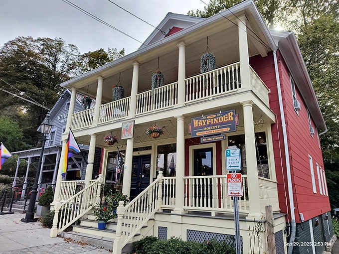 Victorian porches built for serious sitting, sweet tea optional but highly recommended for the full experience.