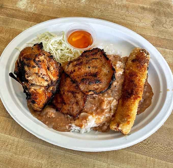 When chicken gets the five-spice treatment and meets an imperial roll, magic happens on one simple plate.