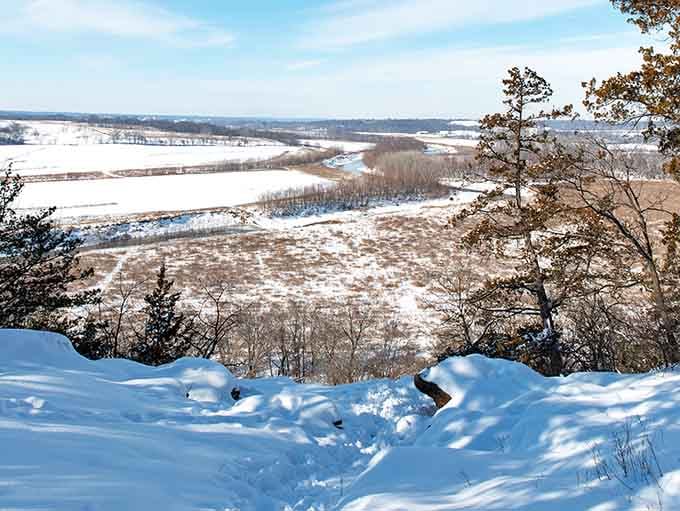 Winter transforms the park into a snow-globe scene that makes you reconsider your complaints about cold weather entirely.