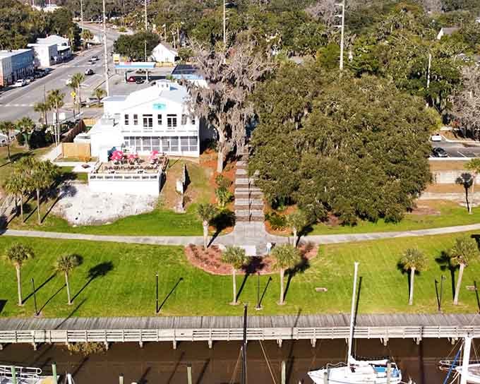 The waterfront park puts you right where shrimpers and settlers have gathered for centuries, minus the wool uniforms.