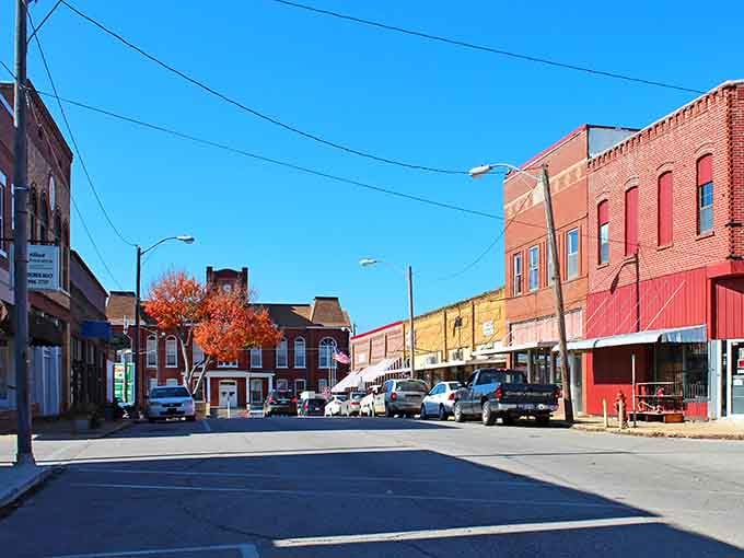 This view down Washington Street captures small-town America at its most photogenic and authentically charming.