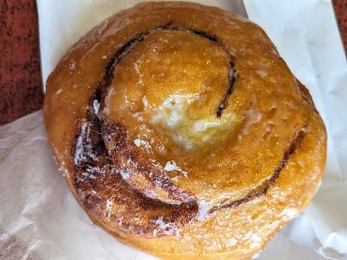 A cinnamon roll swirled with enough sugar and spice to make your taste buds sing show tunes.