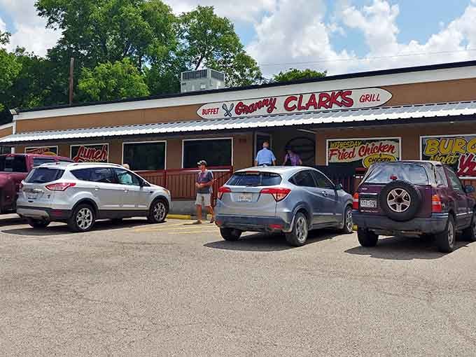 When the parking lot's this full, you know the food inside is worth the wait and then some.