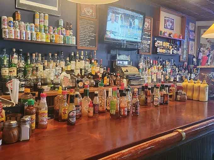 Behind that bar sits enough variety to keep you exploring new flavors for months, assuming you have that kind of willpower.