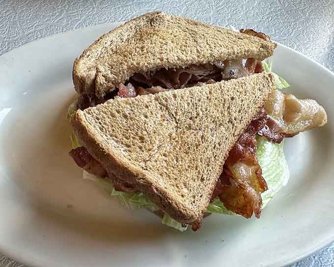 Crispy bacon, fresh lettuce, and perfectly toasted bread make this BLT a masterclass in sandwich construction and simplicity.