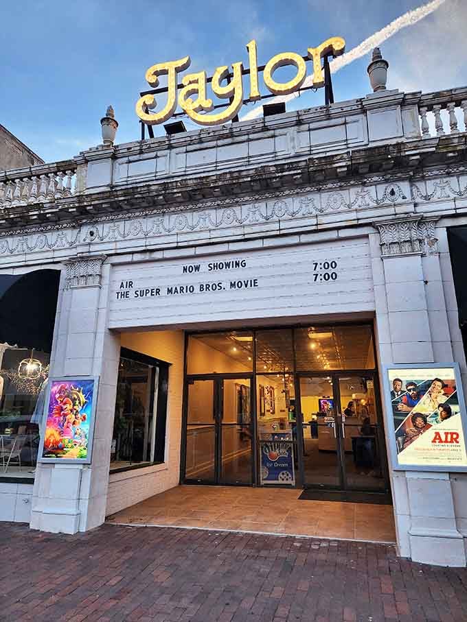 Taylor Theater's marquee shines like Hollywood came to small-town North Carolina and decided to stay forever.