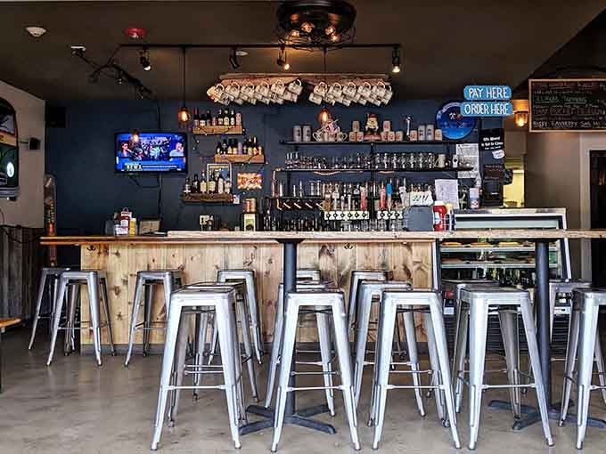 That tap selection behind the bar means serious business about pairing the right beer with your sausage choice.