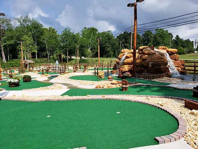 Multiple waterfalls throughout the course mean you're never far from that soothing sound of cascading water.