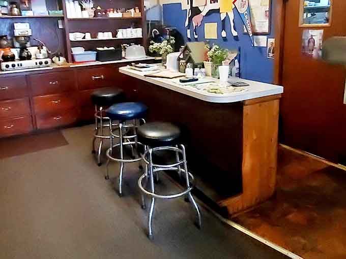 Pull up a stool at this charming counter and watch the kitchen magic happen right before you.