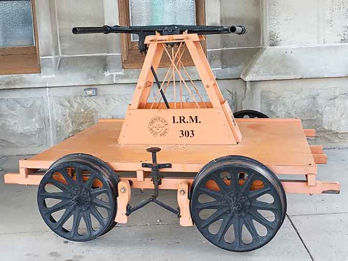 This adorable railroad handcar proves that even maintenance equipment was charming when trains ruled America.